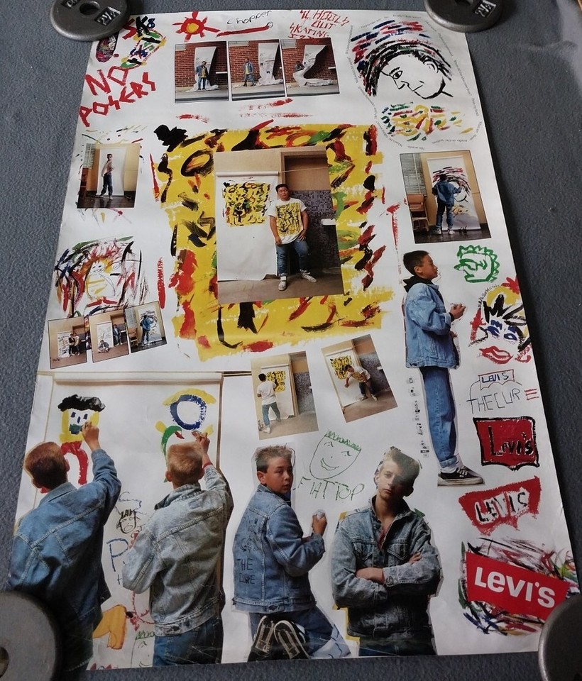 Vtg 1988 Original Levis Children Graffiti Art Jeans 23" x 35 ...