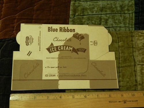 Blue Ribbon Ice Cream [Noblesville, IND.] One Pint Chocolate Vtg NOS ...