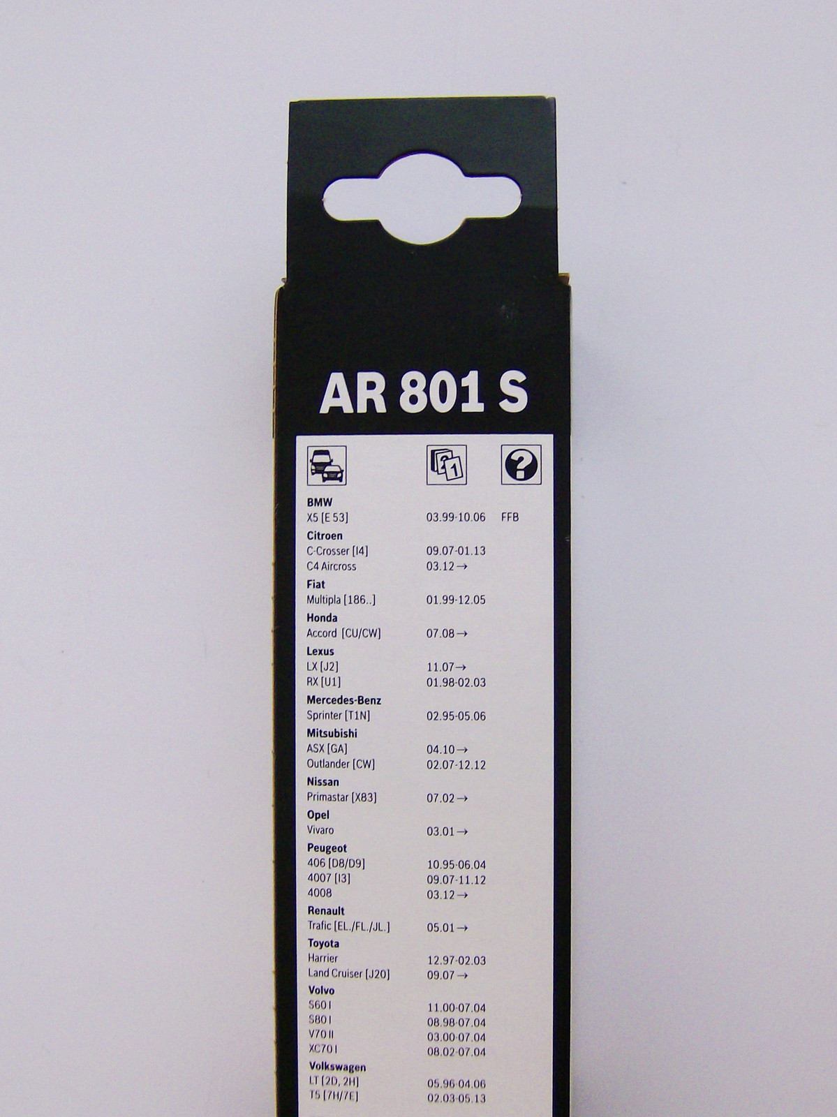 BOSCH wiper blade 3397118996 FRONT AR801S 600/530mm | eBay UK