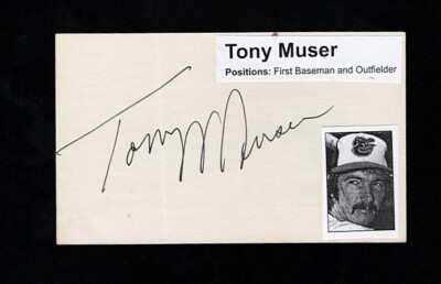 1976 TONY MUSER BALTIMORE ORIOLES VINTAGE AUTOGRAPHED 3X5 CARD | eBay