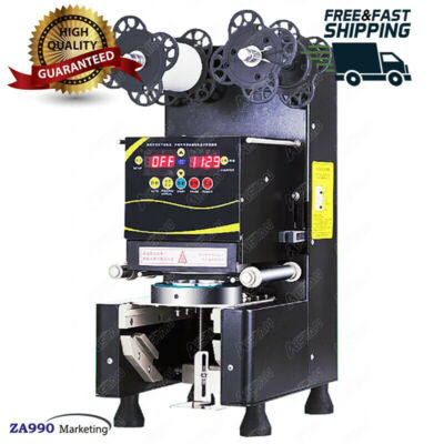 Commercial 360W Automatic Tall Cup Sealing Machine For Tea ,Fruit Juice ...