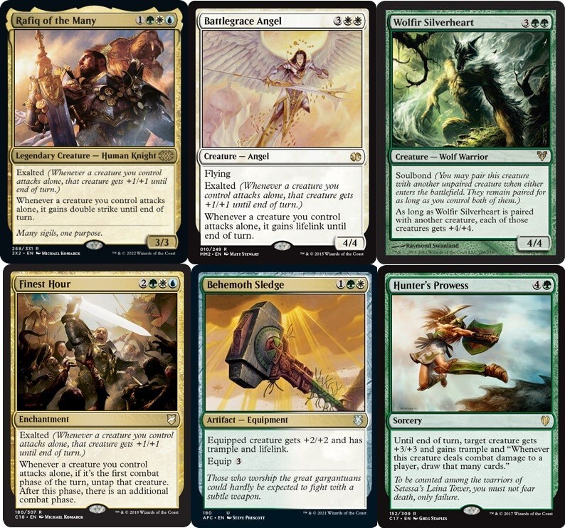 MTG Commander EDH Rafiq of the Many 100 Cards Custom Deck Voltron ...