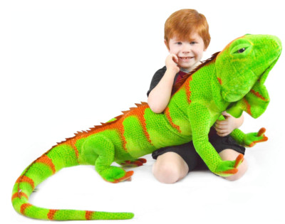 Giant Realistic Iguana Big Stuffed Animal Plush Soft Huge Toy Lizard ...