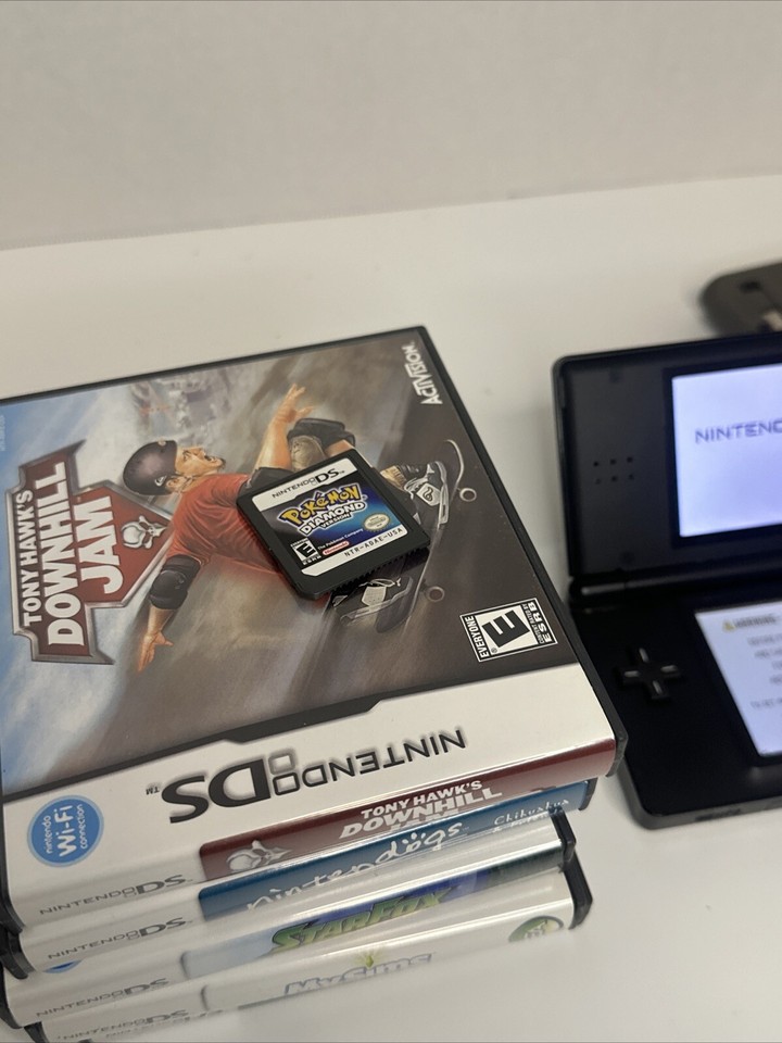 Nintendo DS Lite BUNDLE - Charger, NO Stylus,Includes 6 Games POKÉMON ...
