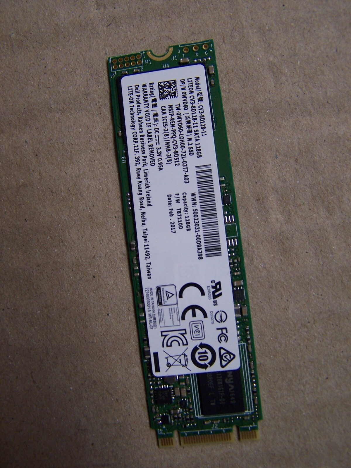 Liteon CV3-8D128-11 WVD60 128GB M.2 SSD SATA Solid State Drive for sale ...