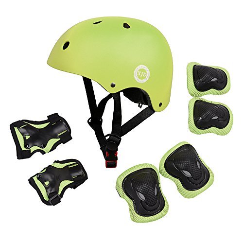 7Pcs Child/Kids Bike Skating BMX Protective Gear Set, Helmet Knee and ...