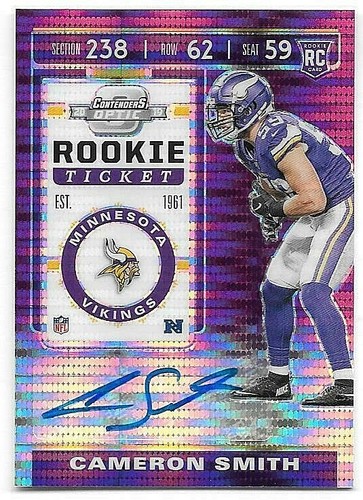 2019 Contenders Optic FOTL Purple Pulsar #203 Cameron Smith Autograph ...