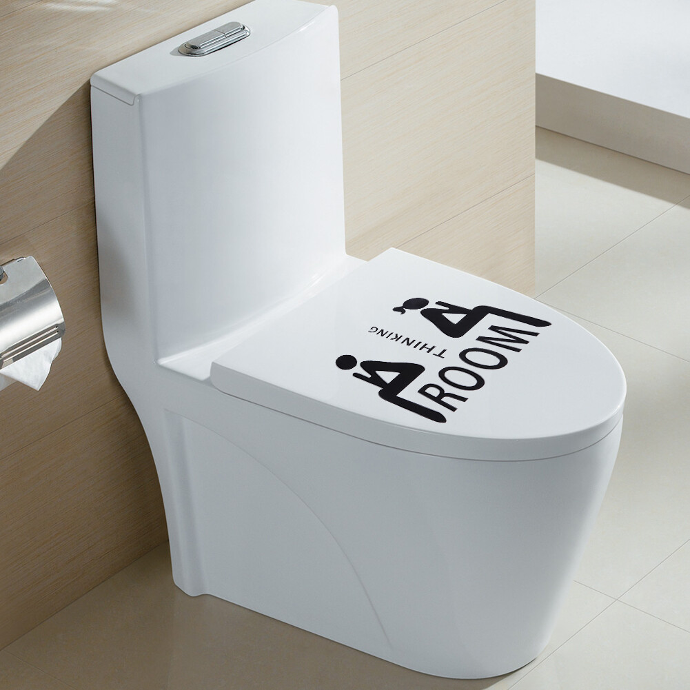 Thinking Room Toilet Paste Wc Door Sign Removable Toilet Wall Stickers ...