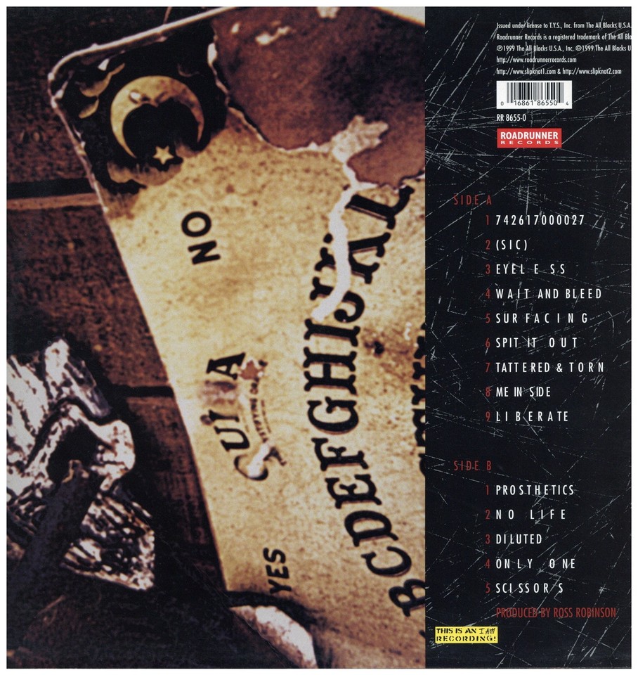 Slipknot - Slipknot '99 LP EU ORG!EX-/EX+ | eBay