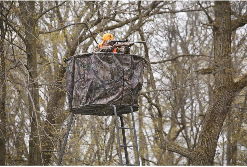 Half Hunting Blind Enclosure 20' Tripod Deer Stand Cover, Camo | eBay