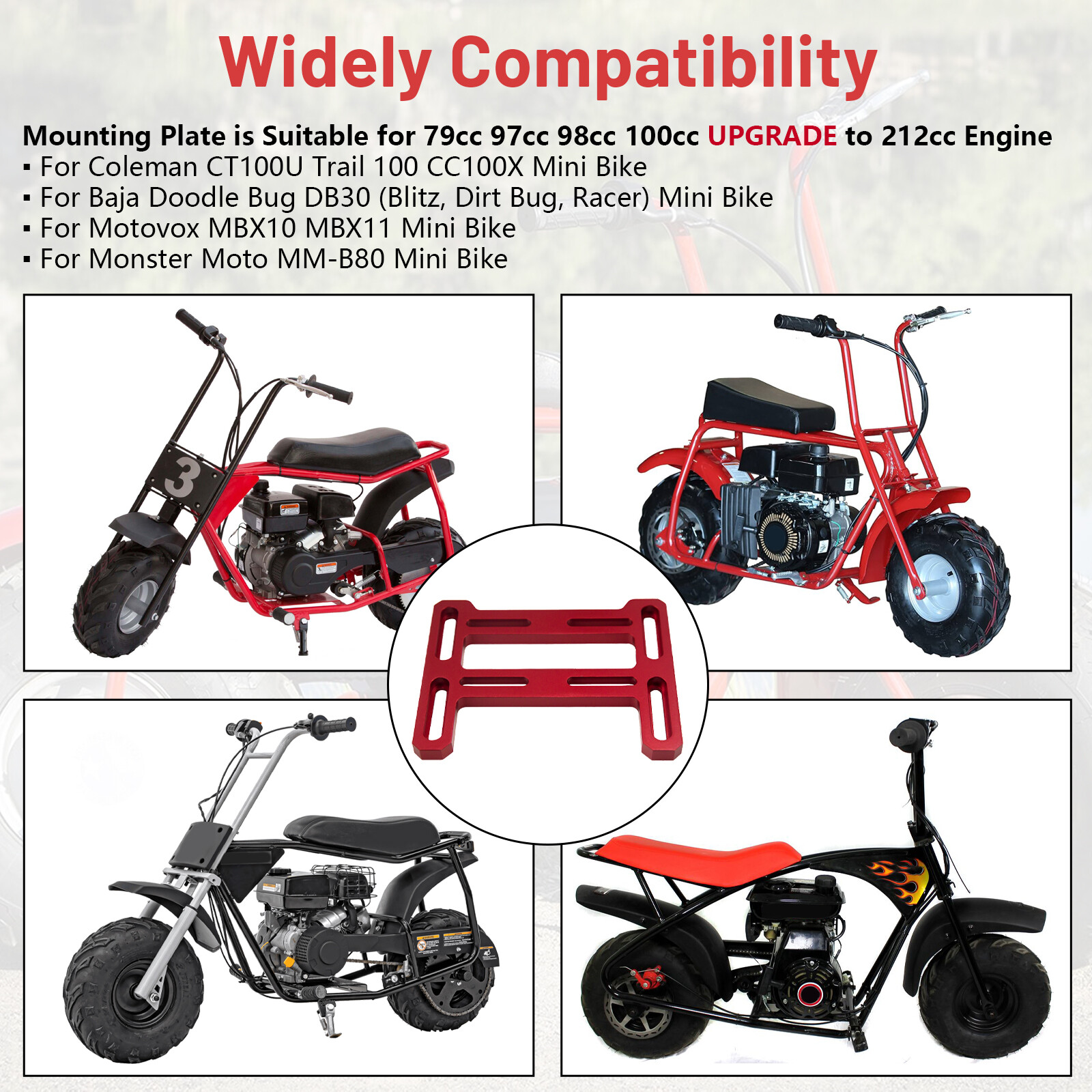 Motor Engine Mounting Plate for Coleman BT200X CT200U CC100X Baja ...