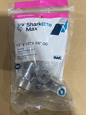 SharkBite 1/2” x 1/2” x 3/8” Compression Chrome-Plated Brass Service ...