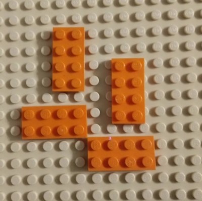Lego 4 Bright Orange 2x4 base plate NEW 3020 Bright orange | eBay
