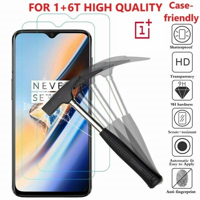 For OnePlus 6T / 1+6T HD Clear Tempered Glass Case Friendly Screen ...
