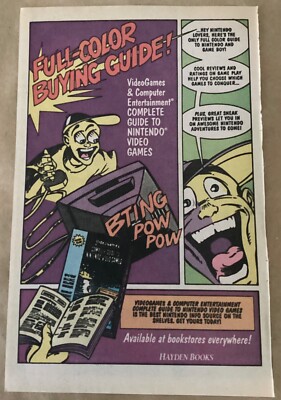 Complete Guide to Nintendo Games 1990 print ad retro art video NES 90s ...