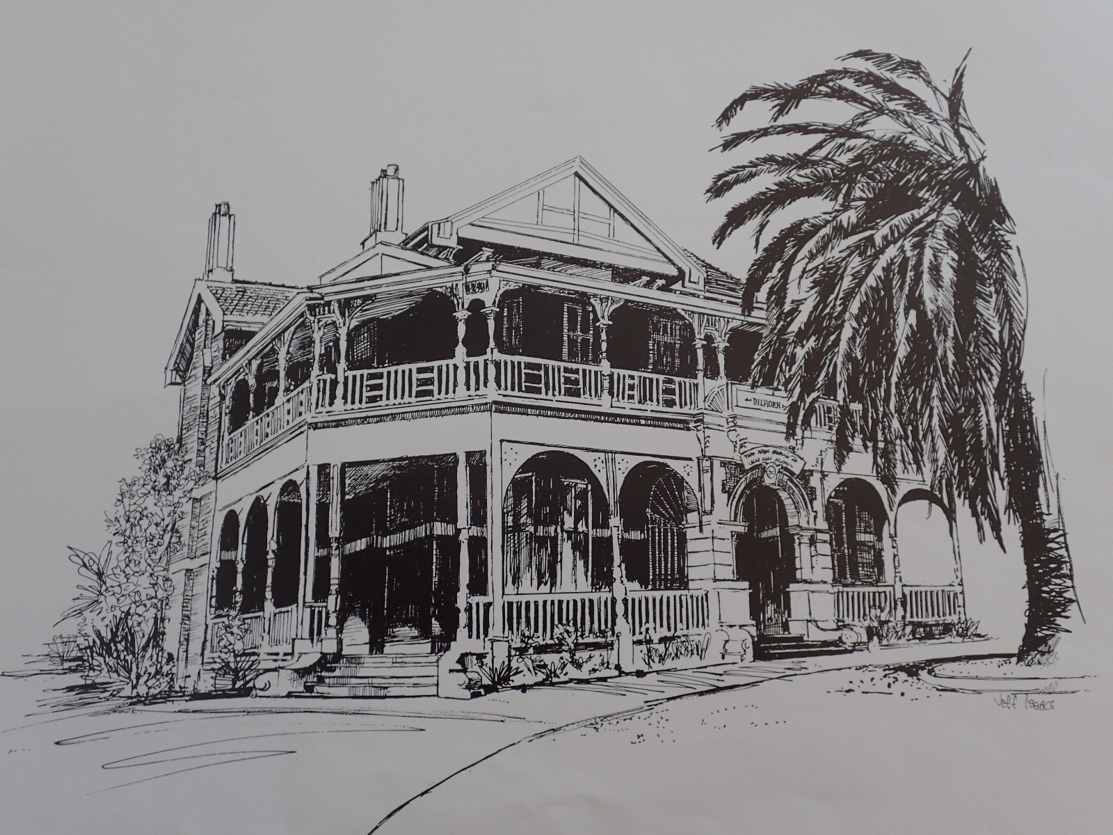 The Army Museum Of Western Australia Drawing Print By Geoff Isaacs | eBay