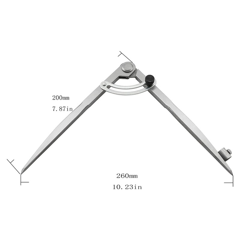 8 Inch 200mm Precision Divider Scribe Tool with Pencil Holder for1032 ...