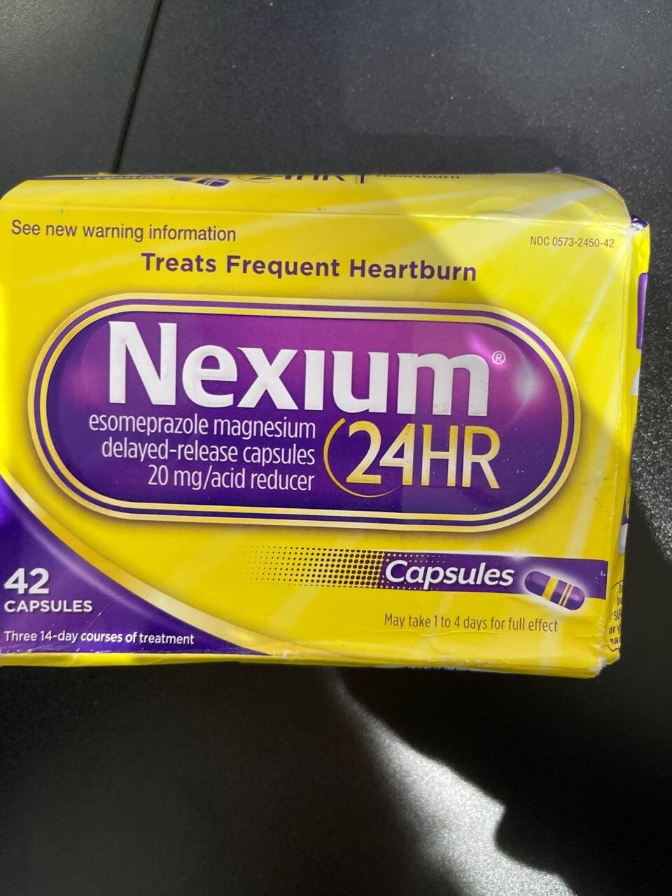 NEXIUM 24HR - 20 MG TREATS FREQUENT HEARTBURN 42 CAPS, Exp. 2025 ...