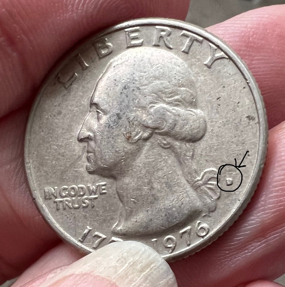 1776-1976 D US Bicentennial Quarter, Rare filled Mint Mark Regular | eBay