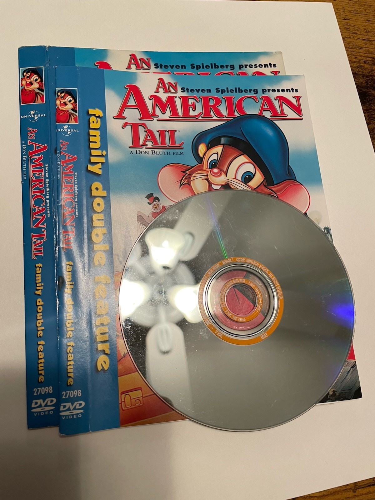 An American Tail Family Double Feature (DVD, 2005) COMPLETE W/ SLIP. NO ...