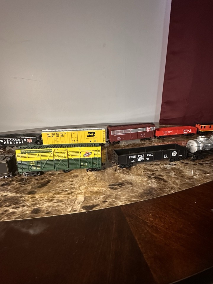 Ho Scale Freight Train And Steam Train Locomotive Set. | eBay