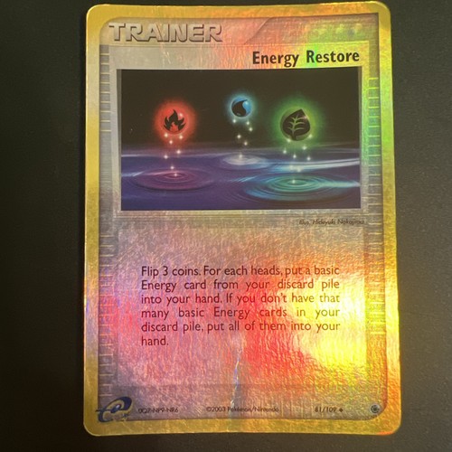 Energy Restore 81/109 Pokemon Card TCG Ruby and Sapphire Reverse Holo ...