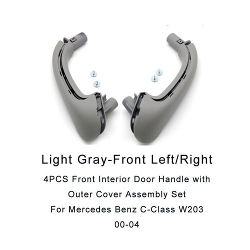 For Mercedes Benz C-Class W203 4PCS Light Gray Front Inner Door Handles ...