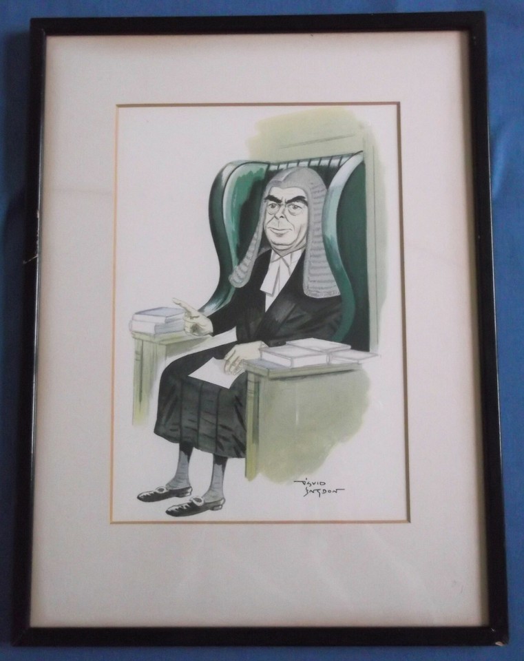 VINTAGE JUDGES LAW LEGAL DAVID LANGDON CARICATURES CARTOONS ART PRINTS ...