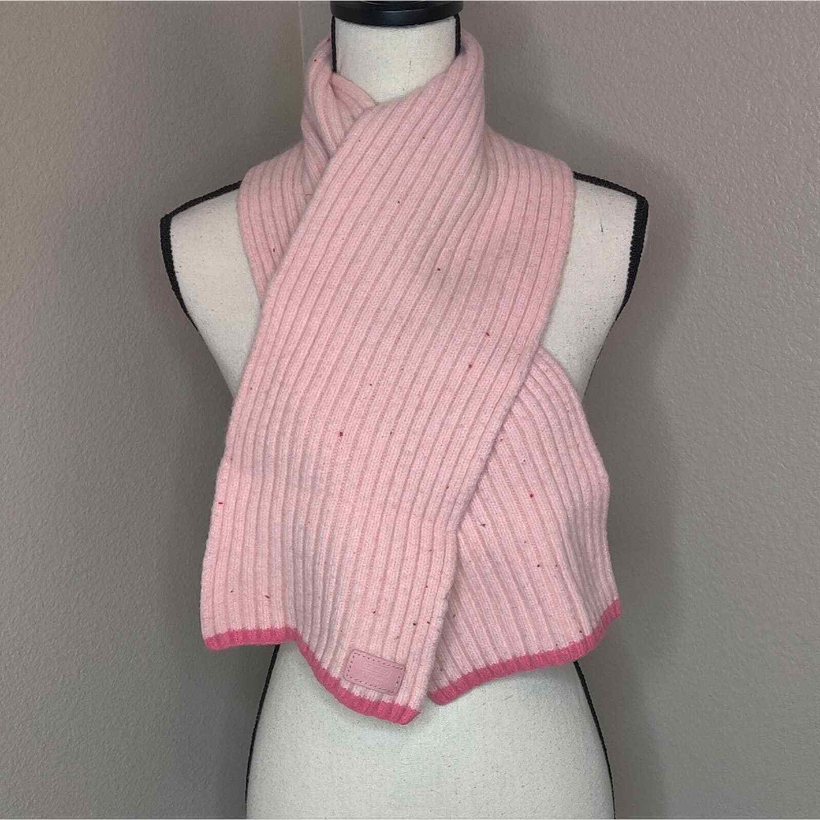 Coach Pink Wool and Cashmere Ladies Scarf - Gem