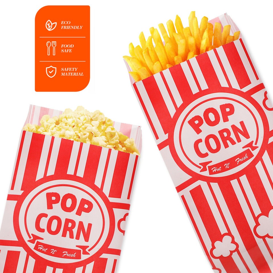 100Pcs Popcorn Bags Individual Servings Small Popcorn Bags Popcorn ...