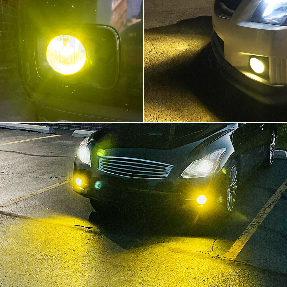 1Pair 9005 LED Headlight Bulbs High Low Beam /fog light 3000K golden ...