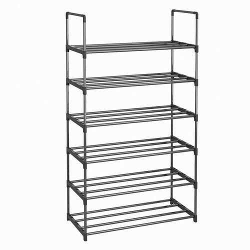 (6 Tier Black [60Cm Long]) Simple Shoe Rack Dormitory Home Doorway ...