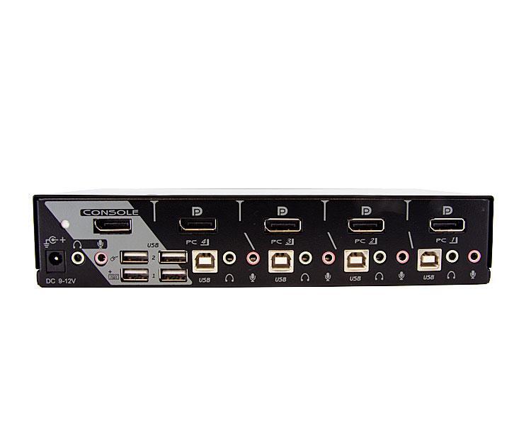 StarTech SV431DPUA 4 Port USB DisplayPort KVM Switch With Audio ...