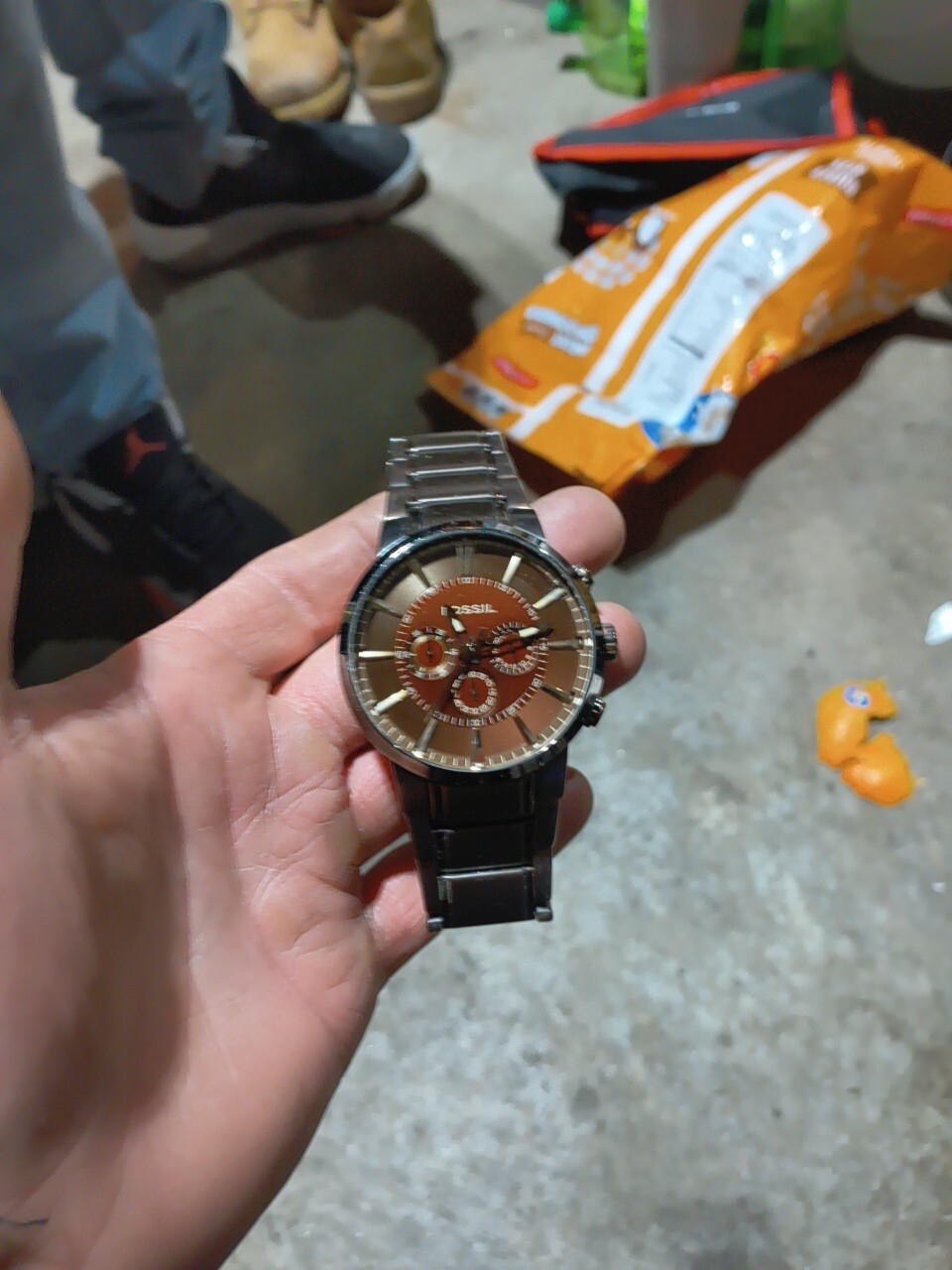 FOSSIL FS-4357 Stainless Steel Chronograph Men's Watch Sz. 7 3/4" New ...