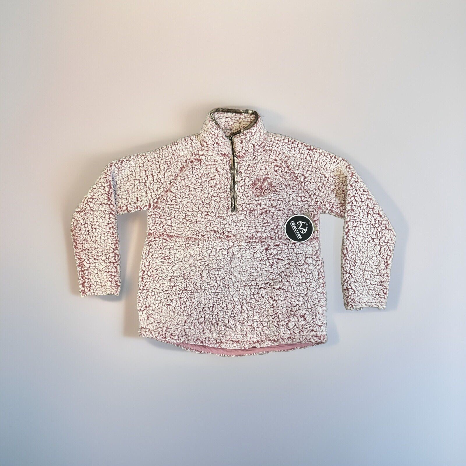 Realtree Women’s Pink & White Sherpa Fleece Size M- NWT Pullover | eBay