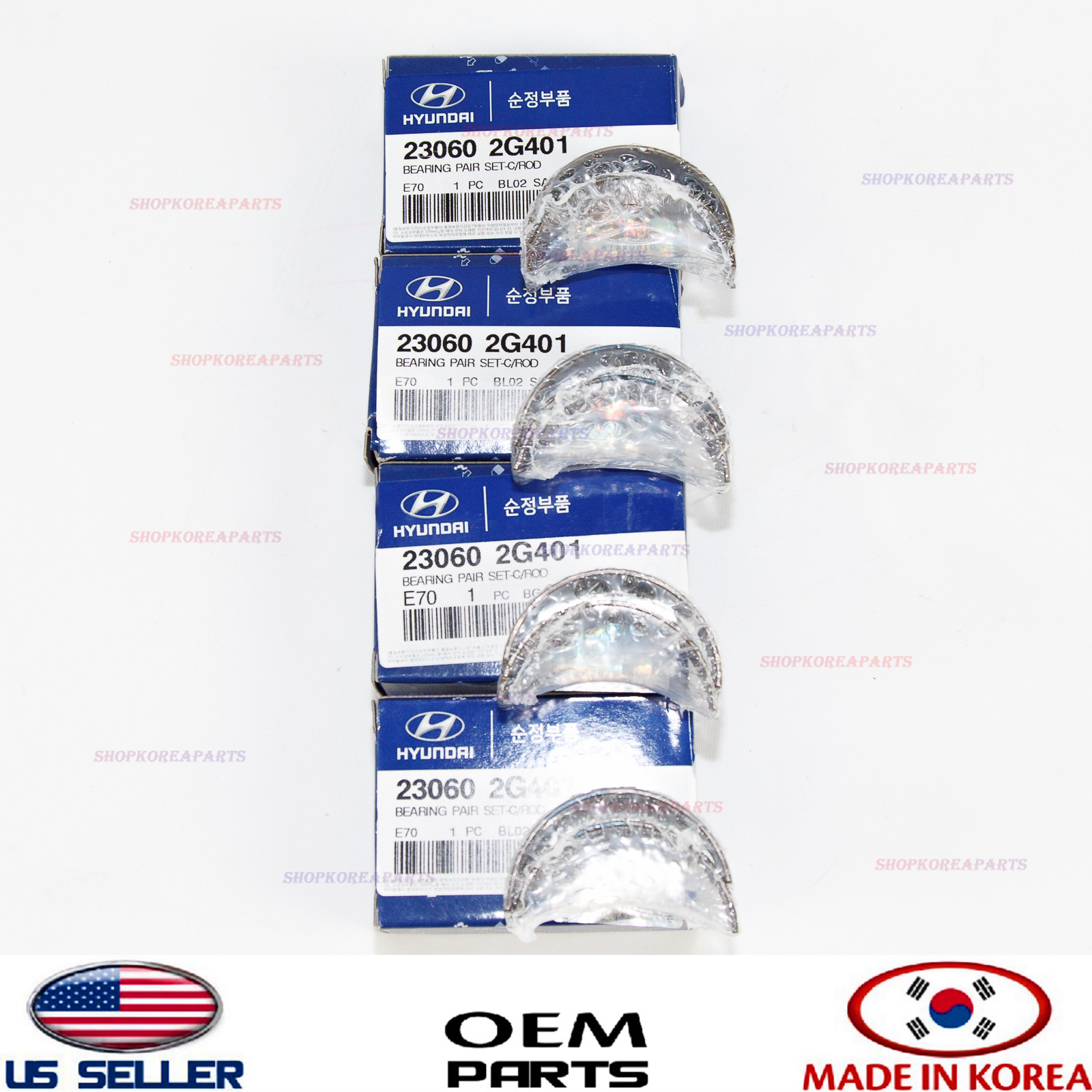 CONNECTING ROD BEARING SET! 8 PCS!【GENUINE】FOR VARIOUS HYUNDAI KIA ...