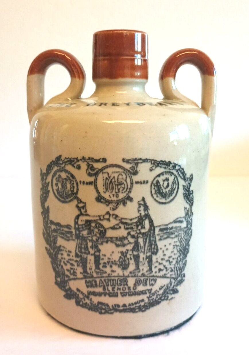 Vintage THE GREYBEARD Heather Dew Jug Blended Scotch Whiskey Bottle ...