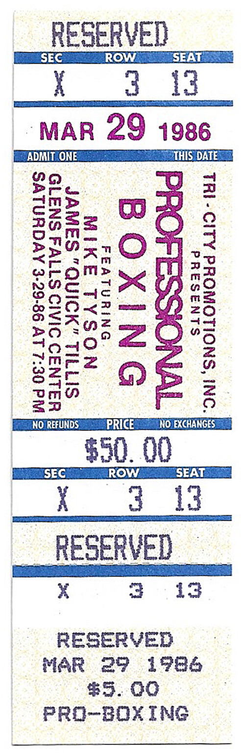 Original Vintage Iron Mike Tyson vs James Tillis FULL UNUSED Boxing ...