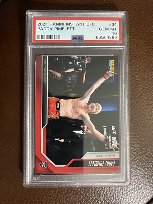 2021 Panini Instant Paddy Pimblett 1st Rookie Card RC PSA 10 GEM Mint ...