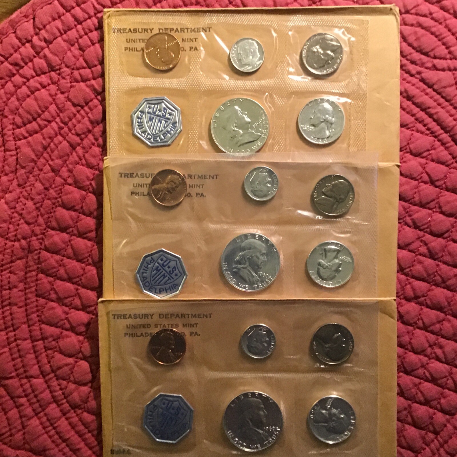 3, 1960 Silver Proof sets In Original Envelope 90% Silver US Mint. | eBay