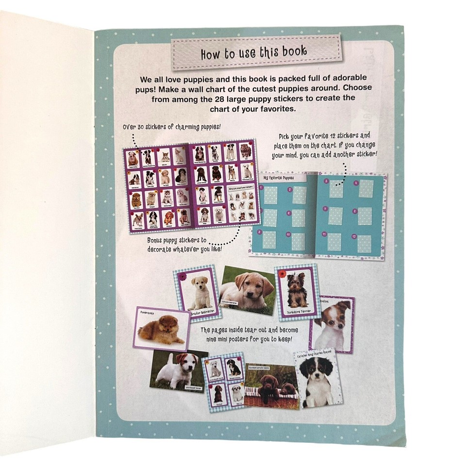 Puppy Sticker Activity Book with over 30 Fun Stickers NEW Cute Animals ...