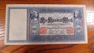 1910 GERMANY ONE HUNDRED REICHS BANK NOTE 100R Bill BUY IT NOW! | eBay