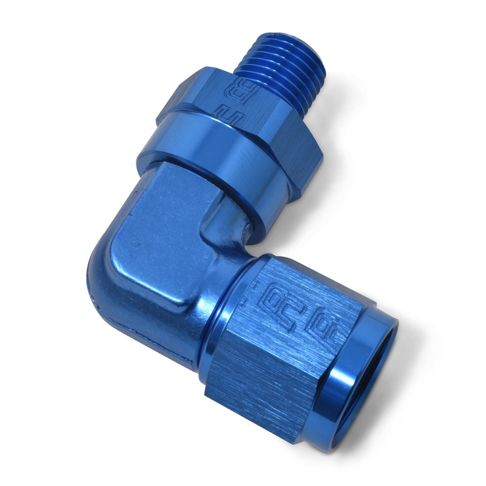 Russell AN Fitting 614008; AN to NPT Adapter Blue -08AN Female 90° to 1 ...
