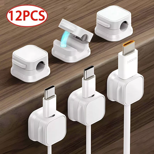 Cable Holder Magnetic Cable Wire Clip Tidy Cord Lead Organizer USB ...