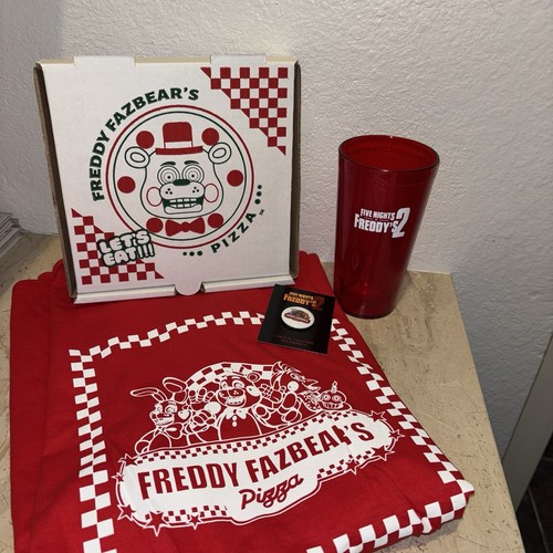 FNAF Five Nights at Freddy’s 2 Cup Promo Pin Shirt Adult L Box RARE | eBay
