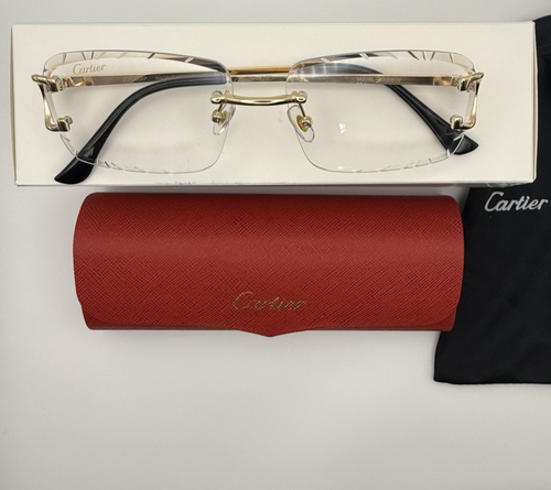 Cartier Big C Diamond Cut Transparent Frameless Lens Ct00920 LAST ONE ...