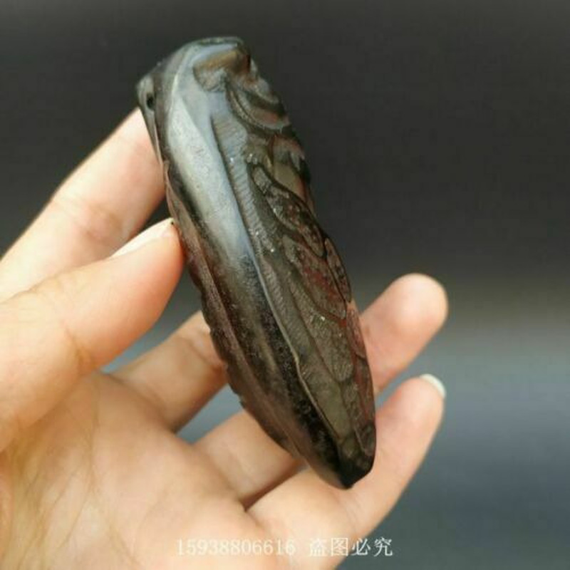 Chinese Hongshan Culture meteorite carved original cicadas monkey ...