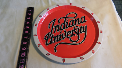 INDIANA UNIVERSITY 12" METAL COOKIE APPETIZER TRAY IU GREAT FOR PARTY ...