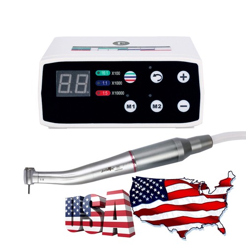 Dental LED Brushless Electric Micro Motor Internal / 1:5 Contra Angle ...