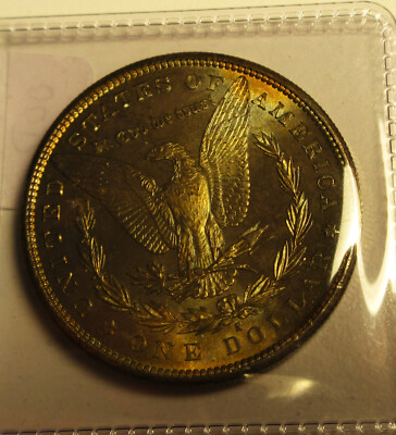 1881 S Morgan Silver Dollar Coin UNC Monster Toning Great Color Lot#671 ...